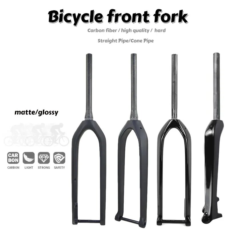 Легкая карбоновая вилка 29" MTB, matte Straight 27.5