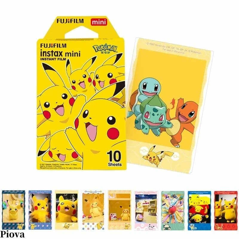 Картридж для фото Fujifilm Instax Mini Pokemon Pikachu, Подходит для Mini 12 11 8 9 SE EVO