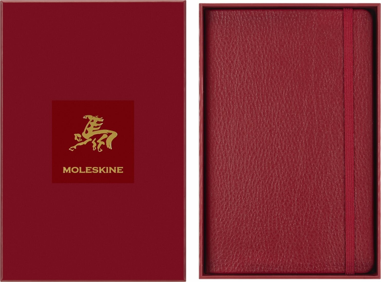 Блокнот Moleskine в линейку Year of the Horse VEGEA 13*21, 176 стр, твердая обложка, подарочная коробка, красный