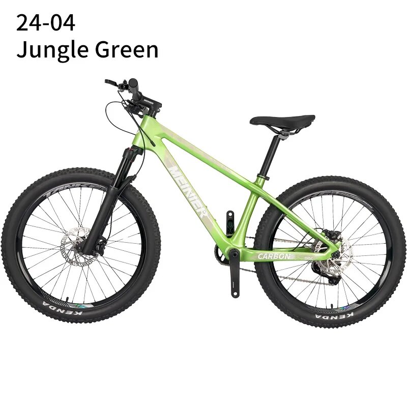 Детский карбоновый горный велосипед Carbomania Meinier-Alcedo 24 дюймов 24 matt, Green