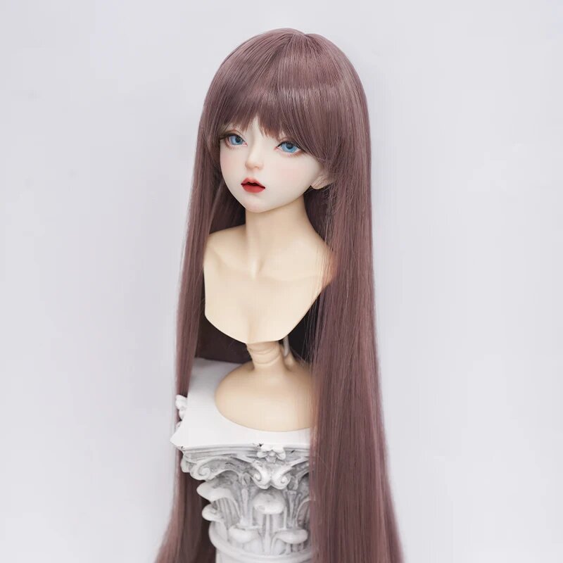 Парик для куклы BJD, цвет 020, длинный с челкой, 22-23.5 см
