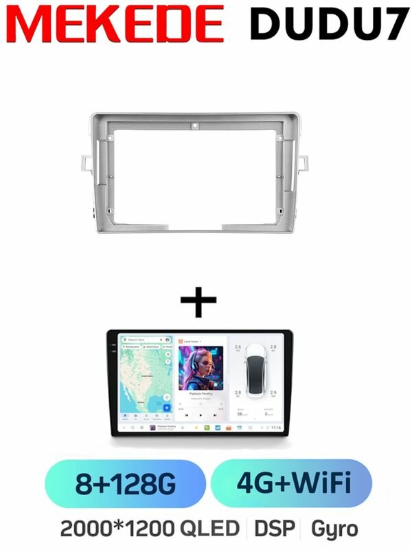 Магнитола 9" Mekede DUDU7 8/128 Gb для Toyota Verso R20 2009-2018 F1 carpay Android