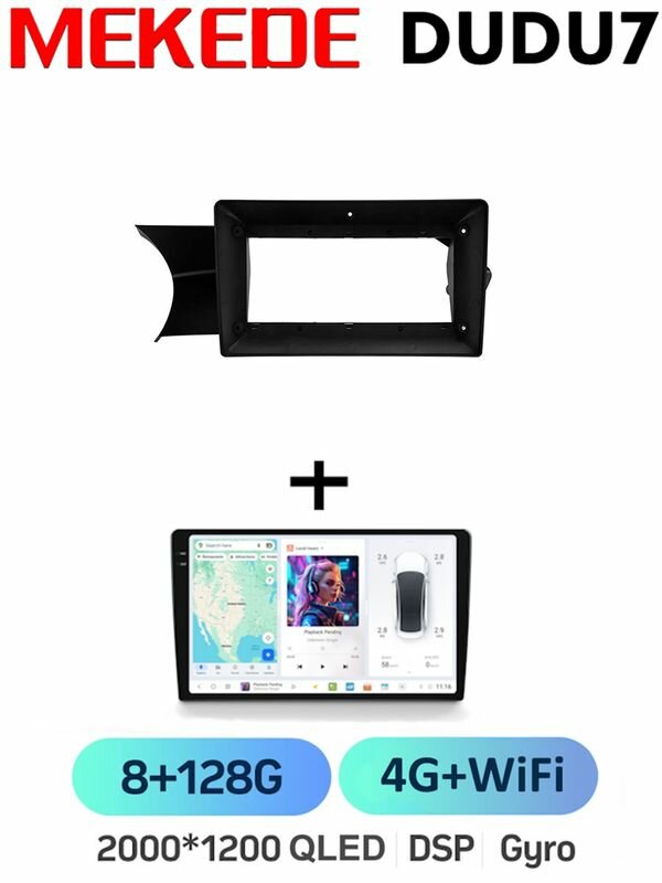 Магнитола 9" Mekede DUDU7 8/128 Gb для Mercedes Benz C-Class 3 W204 C204 S204 4.5 2011-2015 carpay Android