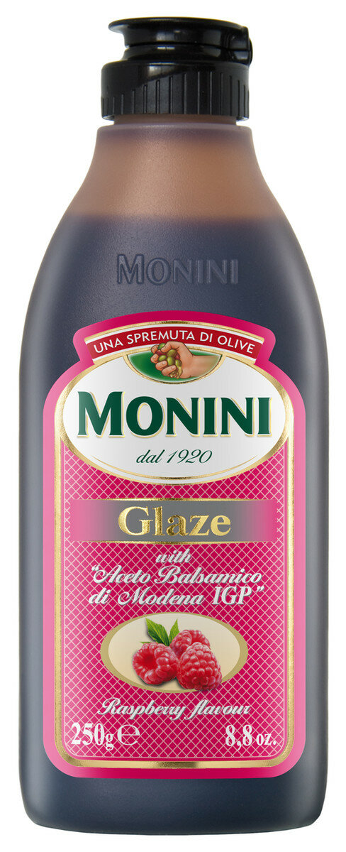 Соус бальзамический MONINI GLAZE со вкусом малины (глазурь) /пластик/ 250мл