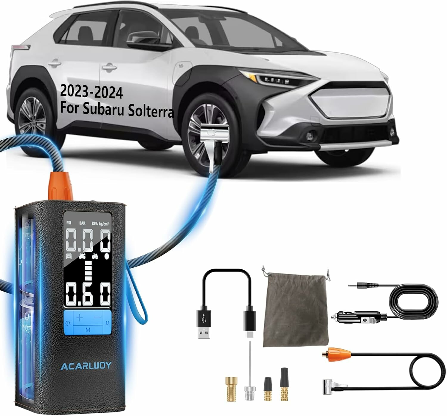 Воздушный насос, портативный компрессор, автомобильный воздушный компрессор, накачка шин, аккумулятор 6000 мАч, подходит