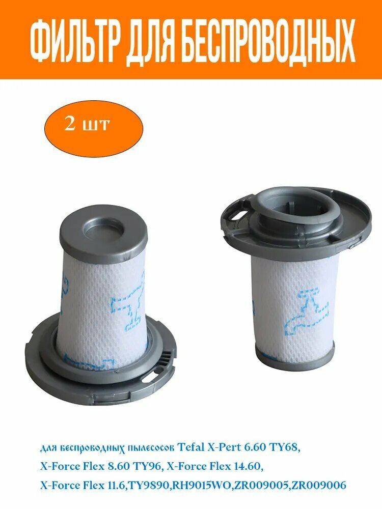 Фильтр для беспроводных пылесосов TTefal X-Pert 6.60 TY68, X-Force Flex 8.60 TY96, ZR009005, ZR009006