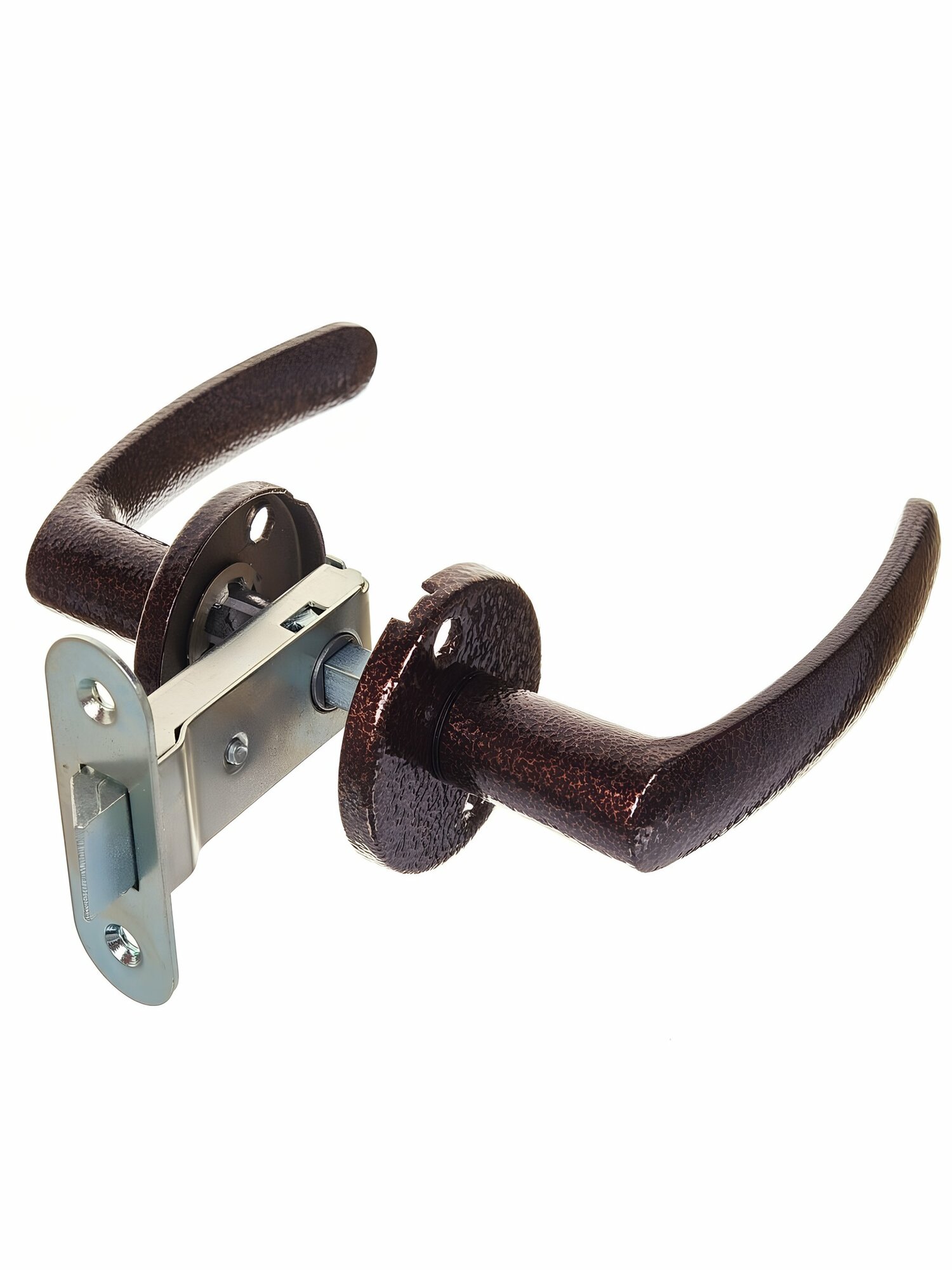 Защелка врезная Зенит 3Щ2 медная без фиксатора, для межкомнатных дверей, Россия