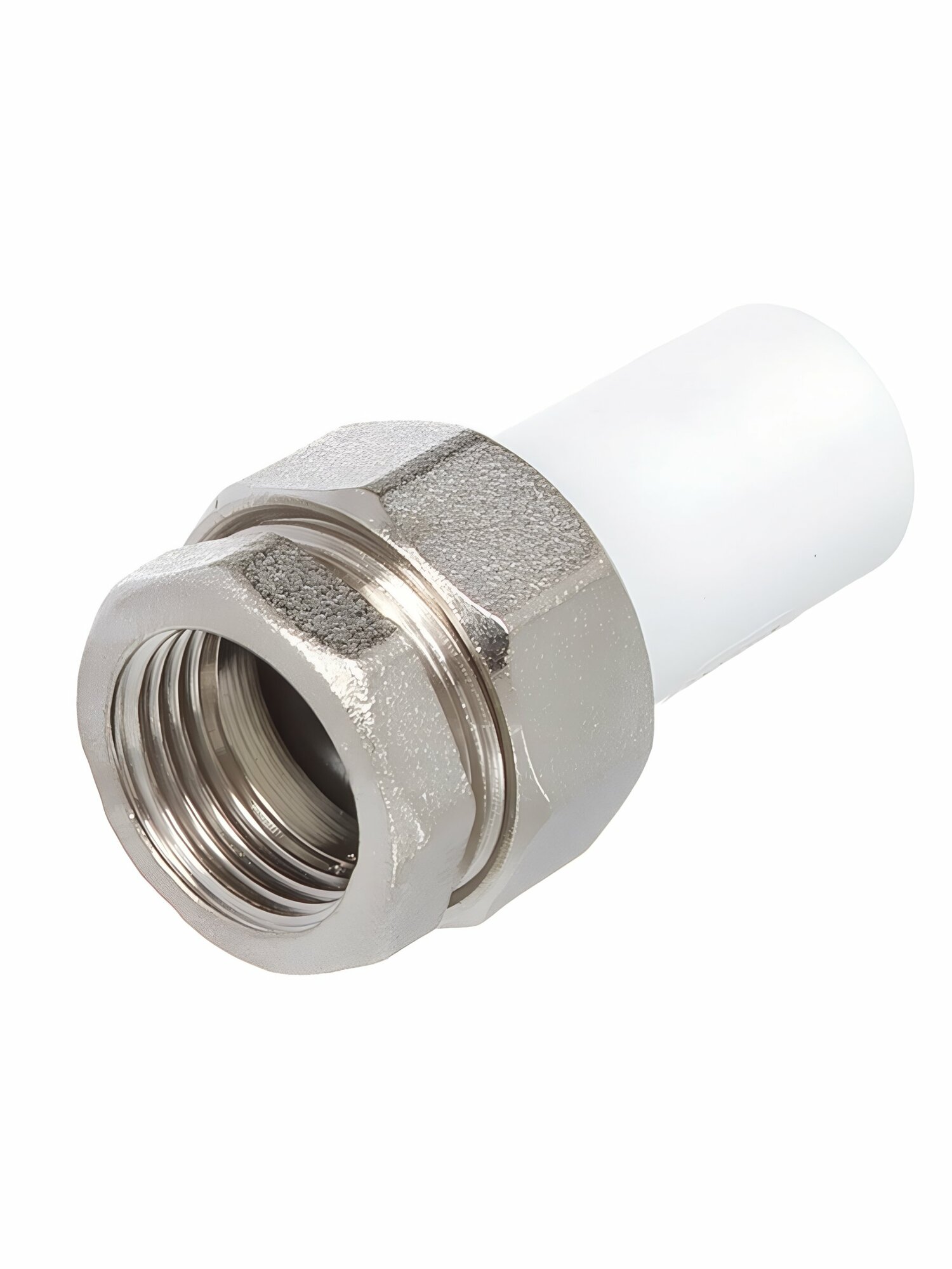 Муфта разъемная ниппельная, полипропилен, d25х3/4", внутренняя резьба, белая, РосТурПласт