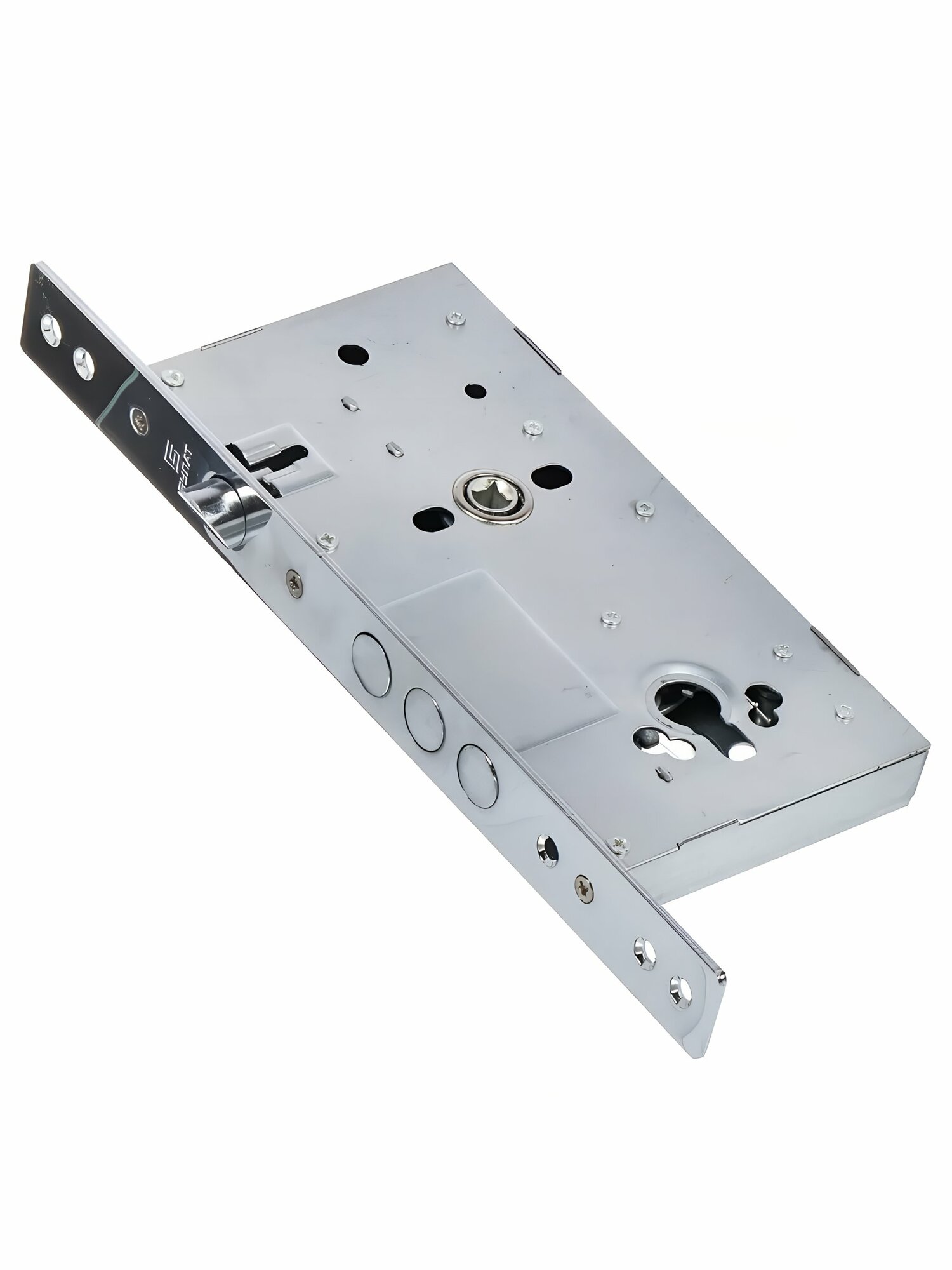 Замок врезной Булат, ЗВ4-3(16).60.85.08 Profi, 14 936, без ручки, цилиндровый, для металлических дверей, хром