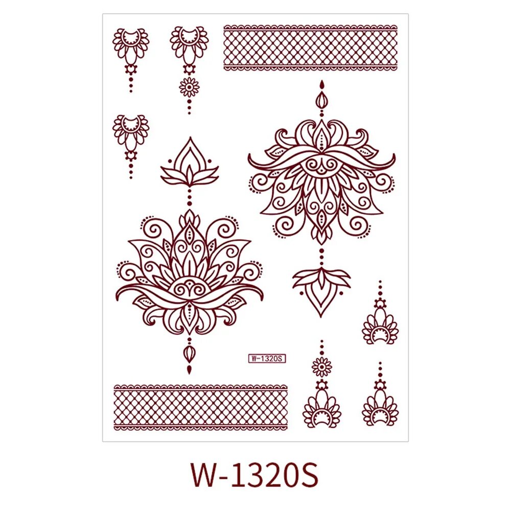 Временные татуировки хной для женщин W 1320S