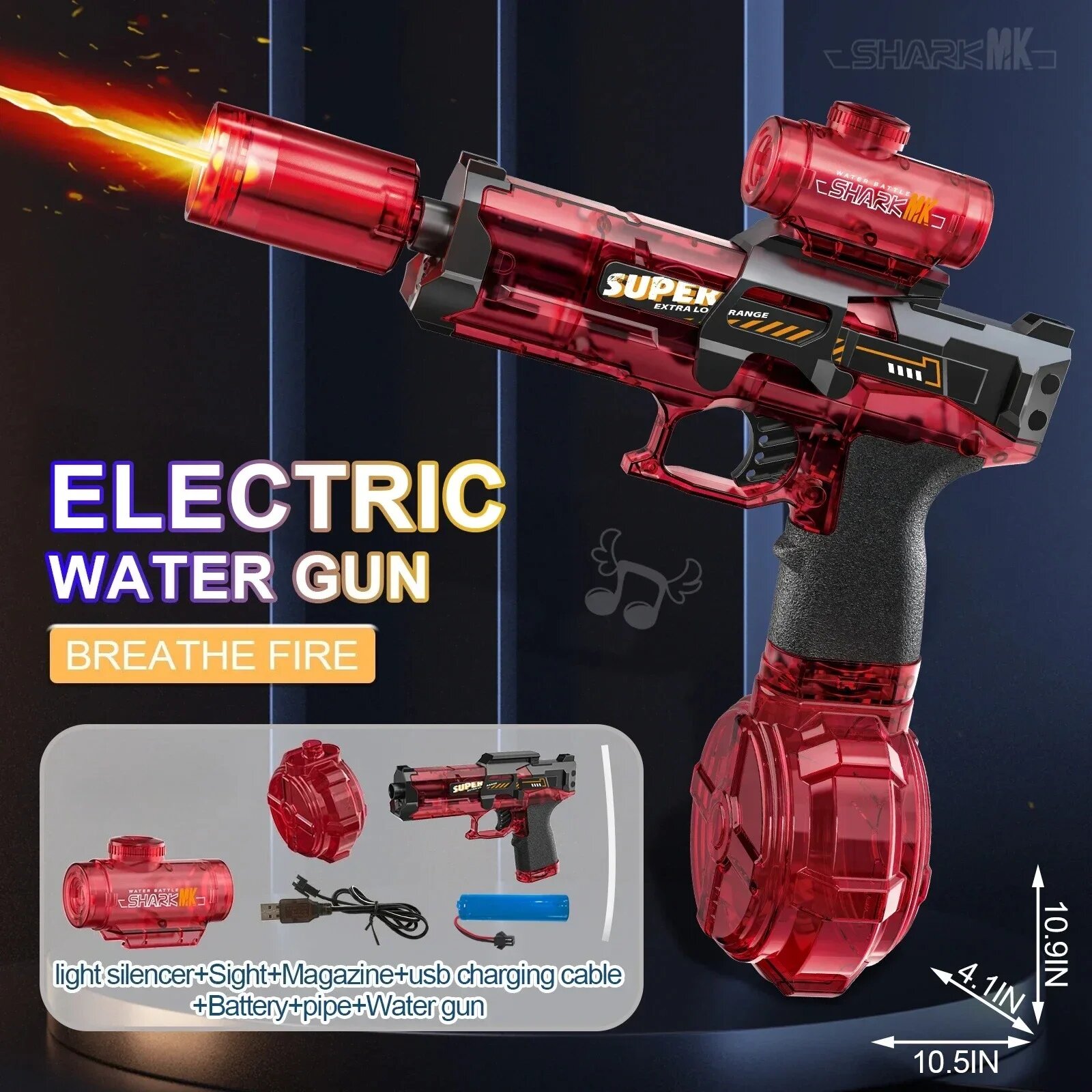 Детский электрический водяной пистолет Red