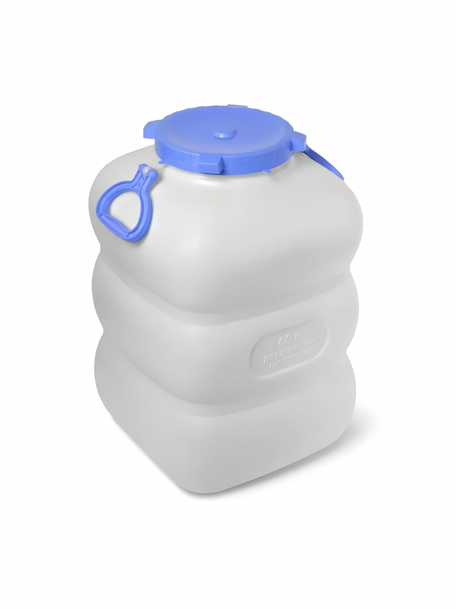 Бочка пластик, пищевая, 60 л, прямоугольная, с ручками, белая, С912БЕЛ, Гранде, Martika