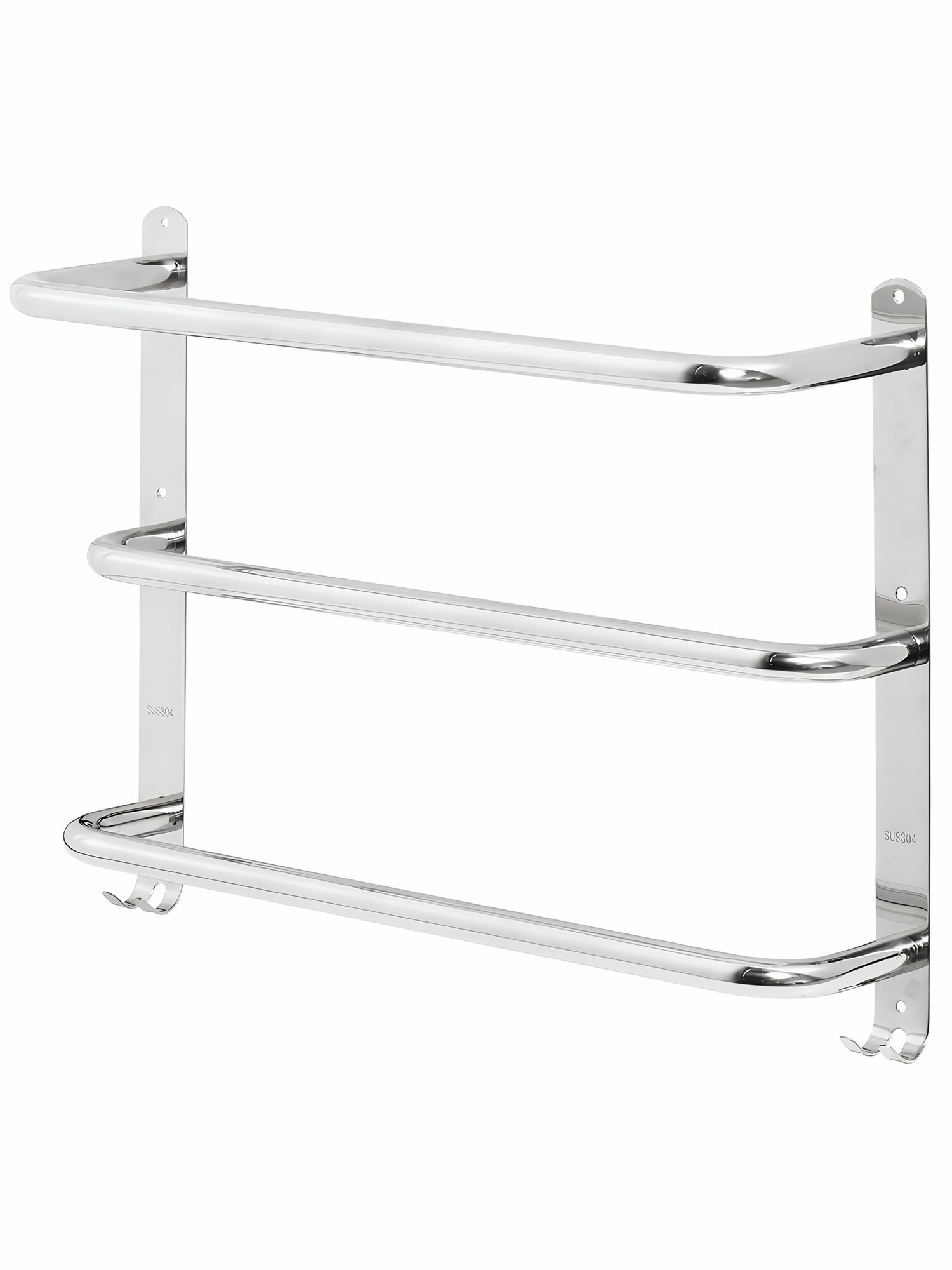 Полотенцесушитель 3 секции из нержавеющей стали T2022-7080 для ванной комнаты, настенный держатель для полотенец