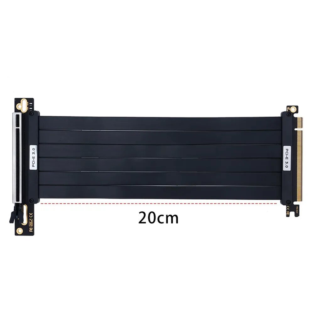 Соединительный кабель PCIE 3.0 Riser Cable 90-градусная высокоскоростная гибкая плата-удлинитель PCIe 3.0 X16