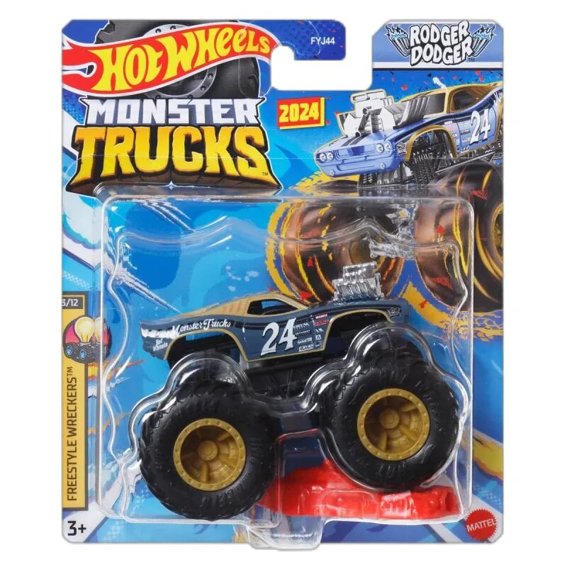 Машинка Mattel Hot Wheels Monster Trucks Монстр трак 2024 FYJ44 Roger Dodger