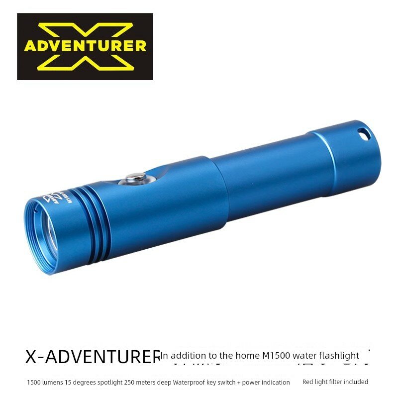 X-ADVENTURER M1500 люменов водонепроницаемый фонарь для ночных погружений в синем цвете