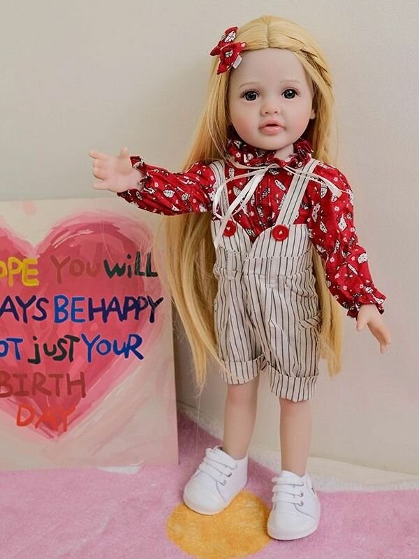 18 дюймов 45 см Новорожденный ребенок Reborn Girl Betty Кукла Реборн, виниловый корпус