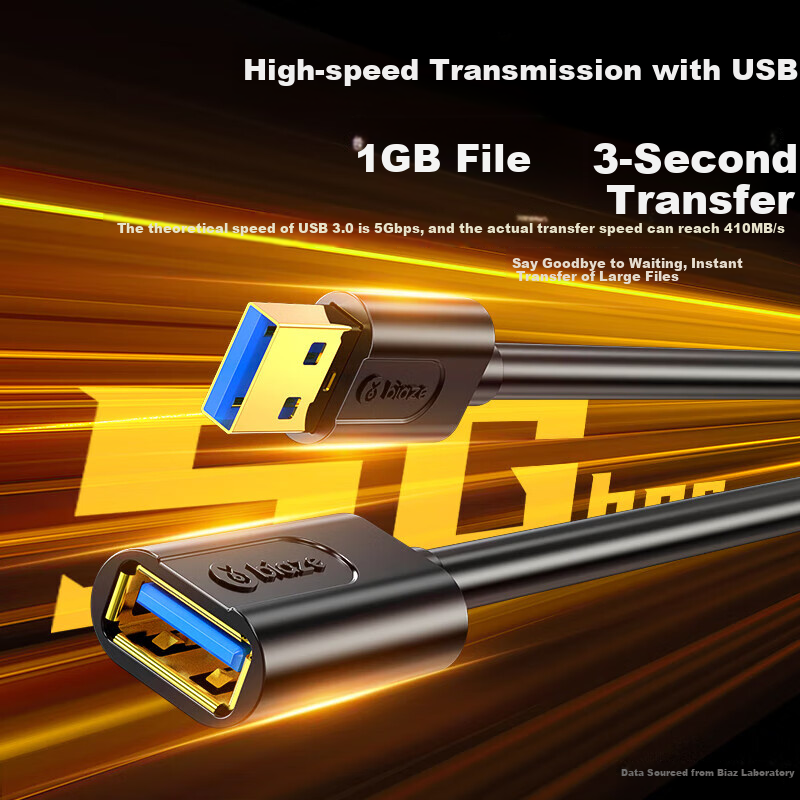 BIAZE USB 3.0 кабель-удлинитель мужской к женскому 4 м высокоскоростная передача данных для USB устройств