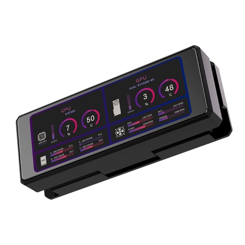 3,39-дюймовый портативный вторичный дисплей с ЖК-экраном и алюминиевым корпусом для настольных и портативных компьютеров