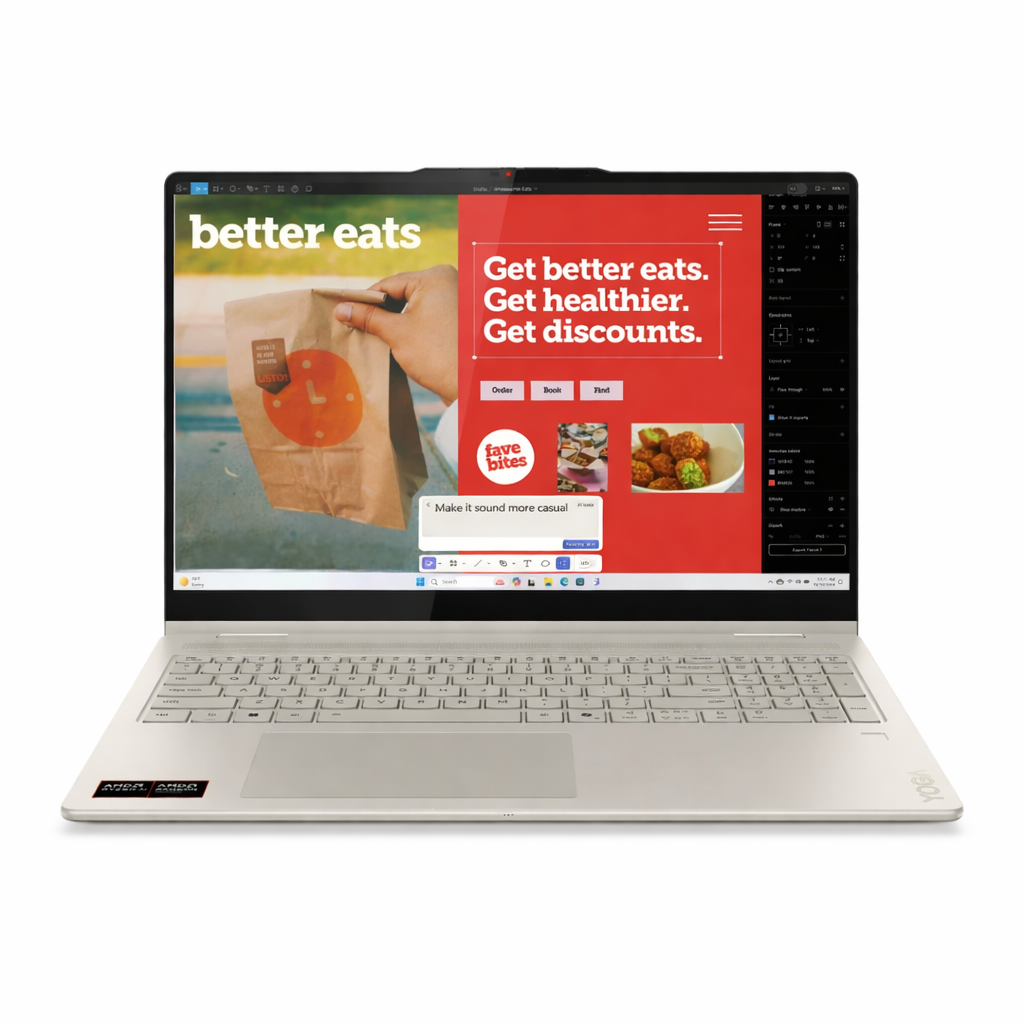 Ноутбук Lenovo Yoga 7 16 2-in-1 (AMD Ryzen AI 7 350, 16 ГБ, 1 ТБ, сенсорный, Win 11) Золотистый