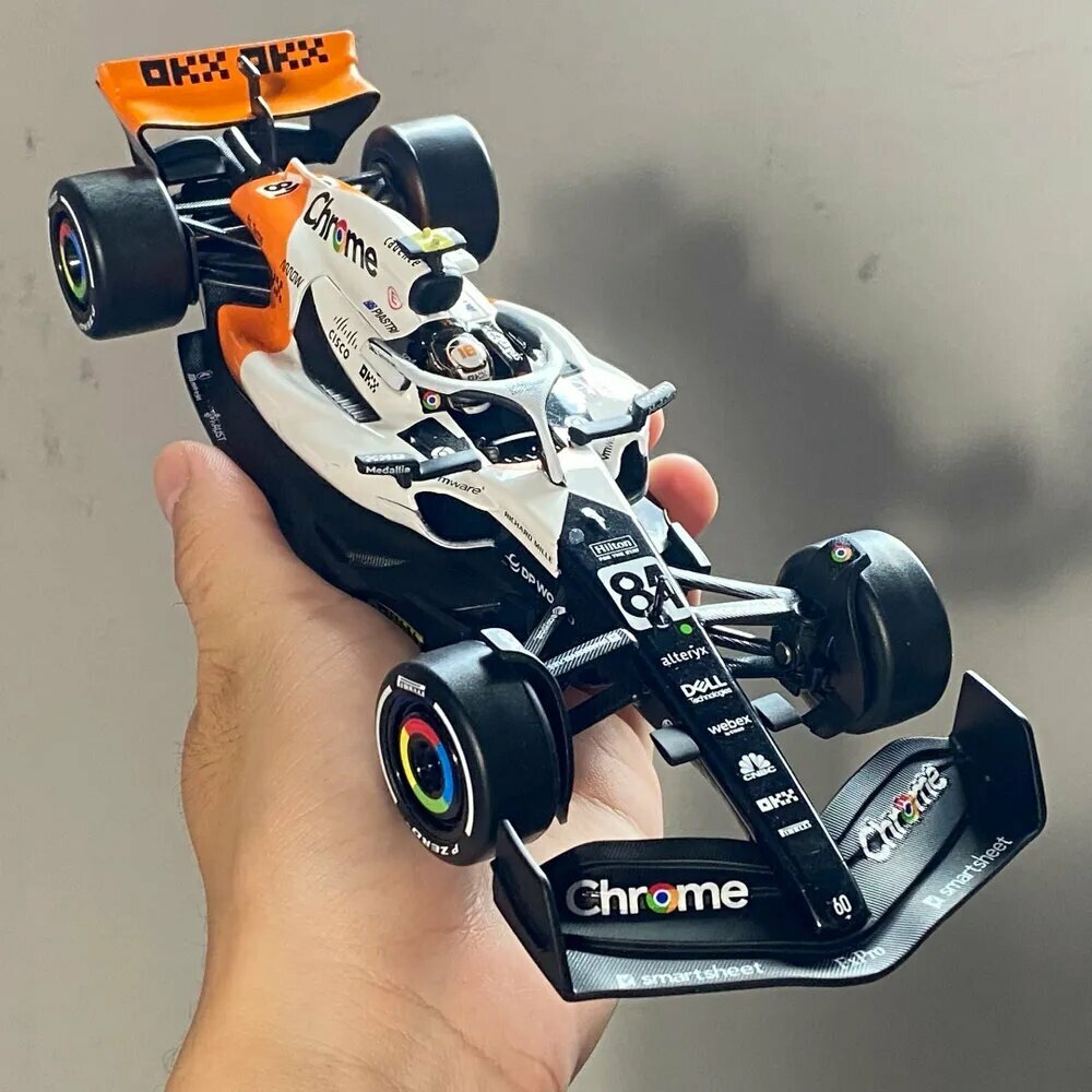 1:24 Mclaren MCL60 2023 F1 Team гоночная модель, металлическая модель, детские игрушки, подарок на день рождения, Гоночный автомобиль Формулы-1, MoroccoTournament