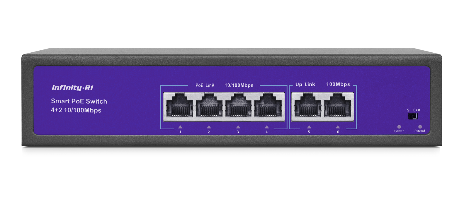 PoE коммутатор на 4 порта + 2 UpLink PPS-304, Питание PoE 60Вт