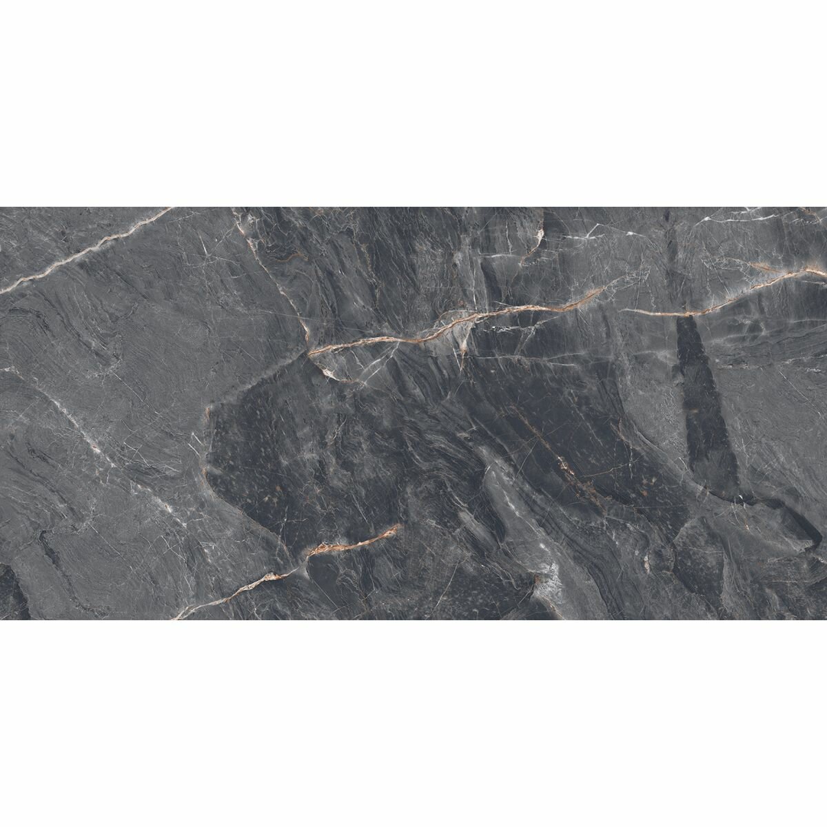 Керамогранит Laparet (Лапарет) Джерико Неро чёрный 60х120 см матовый гравированный