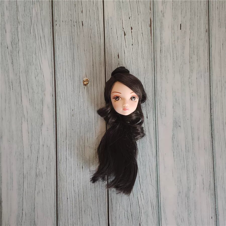 Деревянная голова куклы BJD для макияжа DIY и художественного обучения, размер менее 30 см, модель 1129