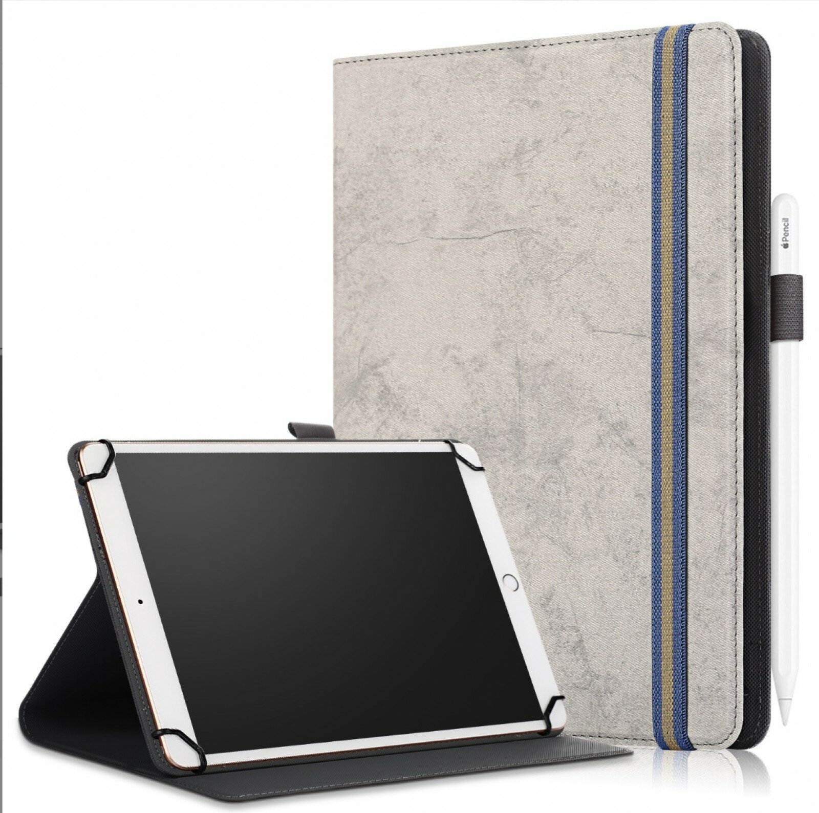 Универсальный чехол для планшета MyPads с четырьмя углами, подставкой и резинкой, для 9-11 дюймов