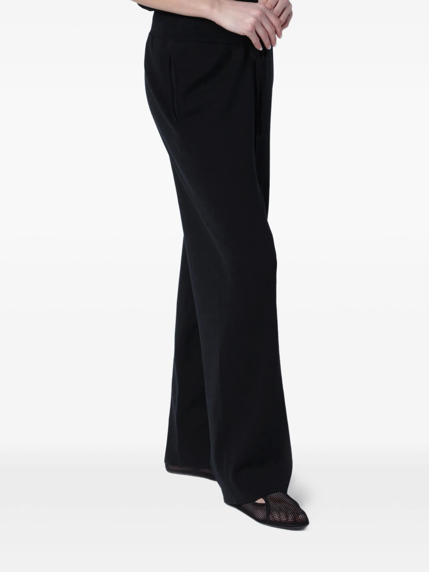 Брюки Entire Studios Straight-leg knit trousers, размер S, black/black — фото 1