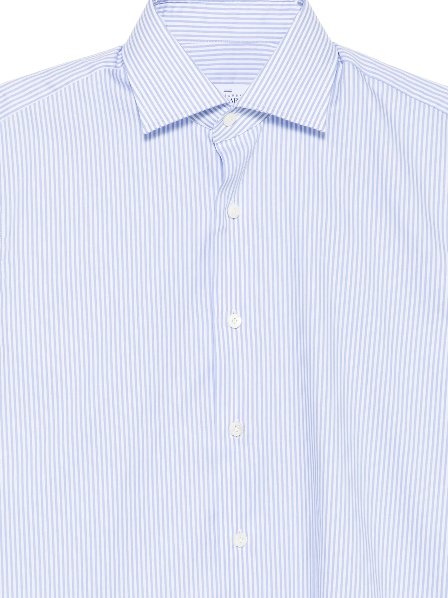 Рубашка Alessandro Gherardi Striped buttoned shirt, размер XL, Синий принт — фото 1