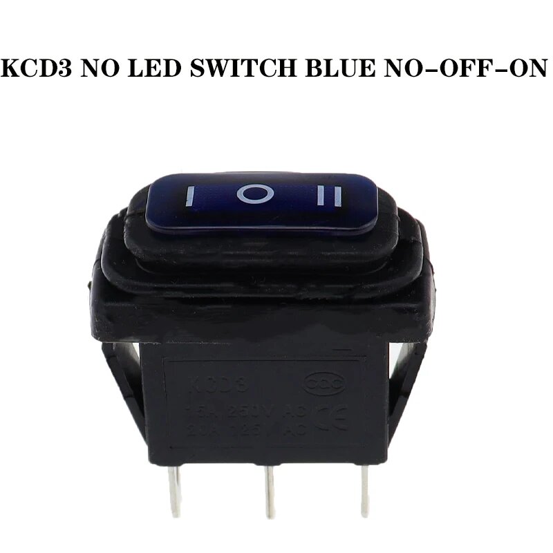 Выключатель KCD3 Blue 12V ON-OFF-ON