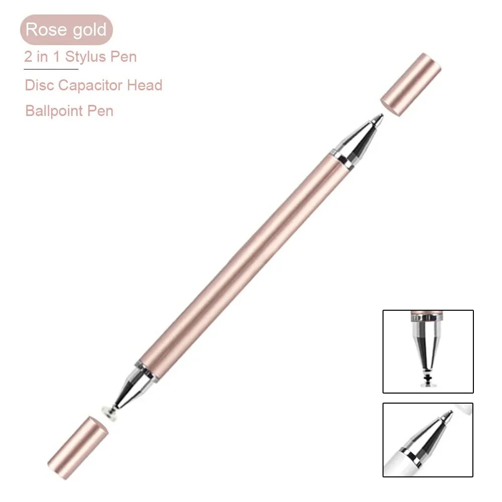 Стилус 2 в 1 Rose gold, пластик, Gold-dyPEN