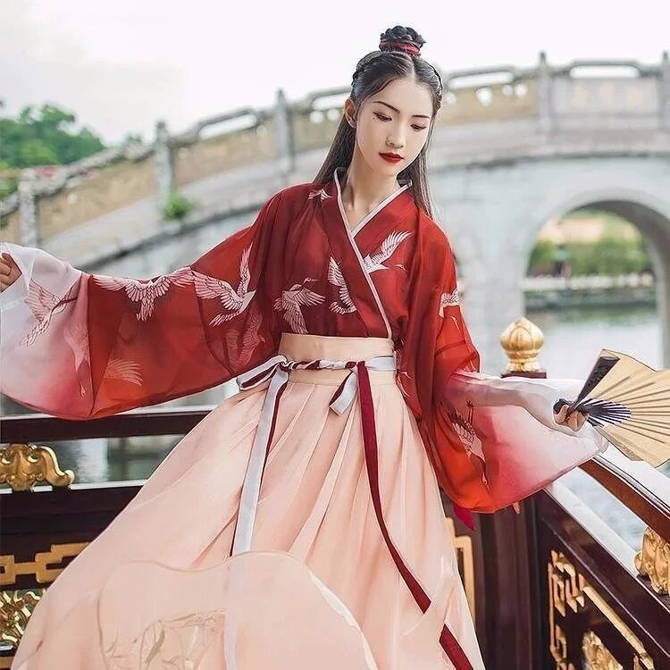 Hanfu Chinese Stijl Vrouwen Chinese Traditionele Podium Dansjurk Vrouwelijke Fee Косплей Костюм Hanfu Rode Halloween Kleding