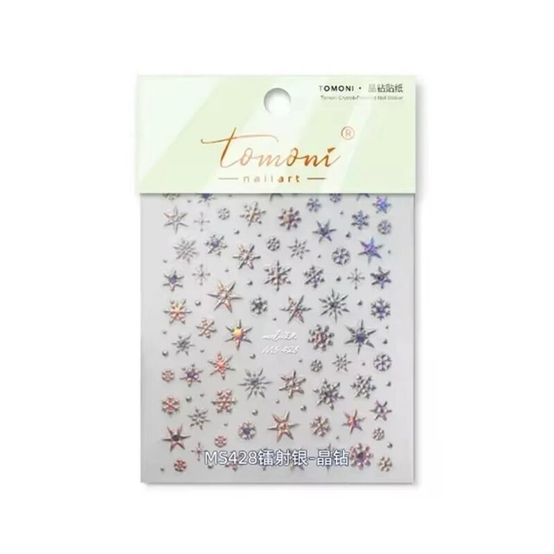 Наклейки на ногти Tomoni снежинки, Цвет: 1pcs MS428-LSY