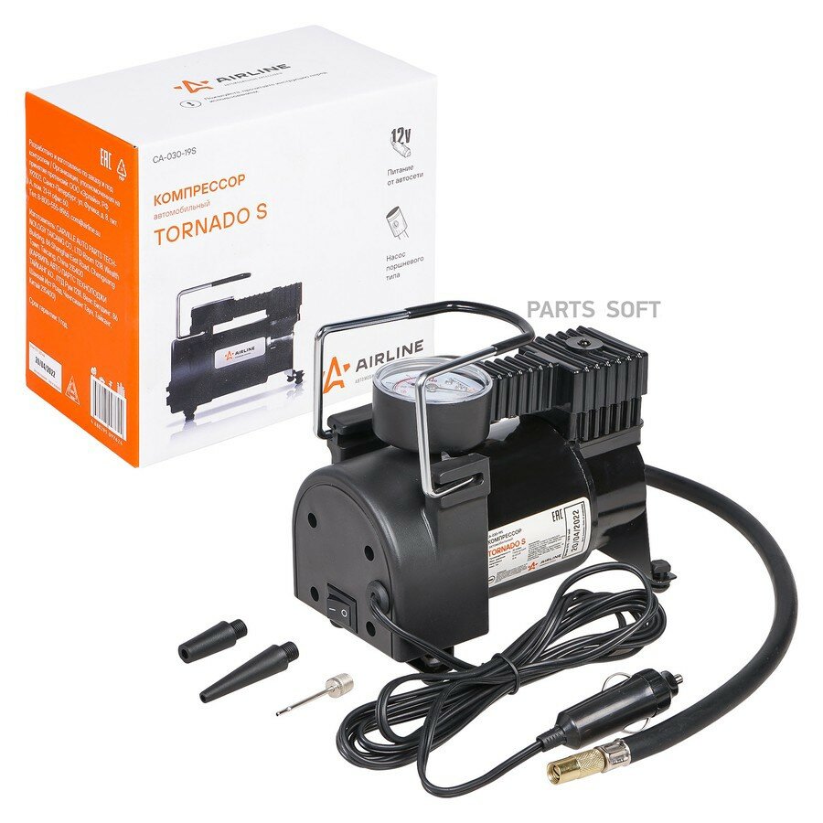 Компрессор (30 л/мин) 7 Атм "AIRLINE" (TORNADO S) AIRLINE CA-030-19S | цена за 1 шт