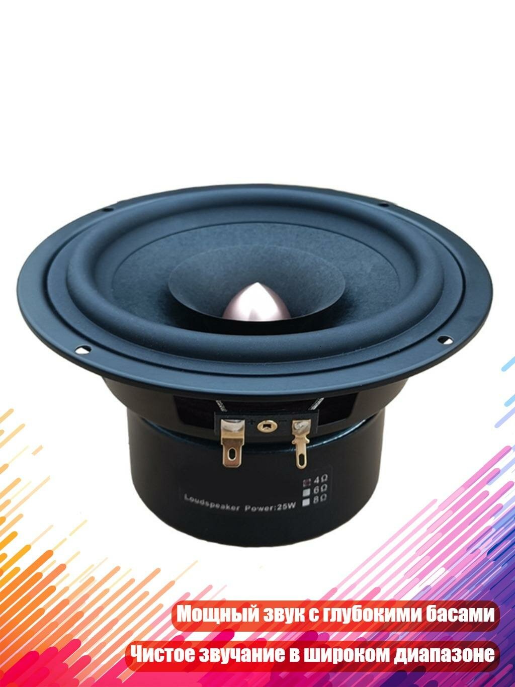 Среднечастотные динамики 5,25 дюйма, Круглый