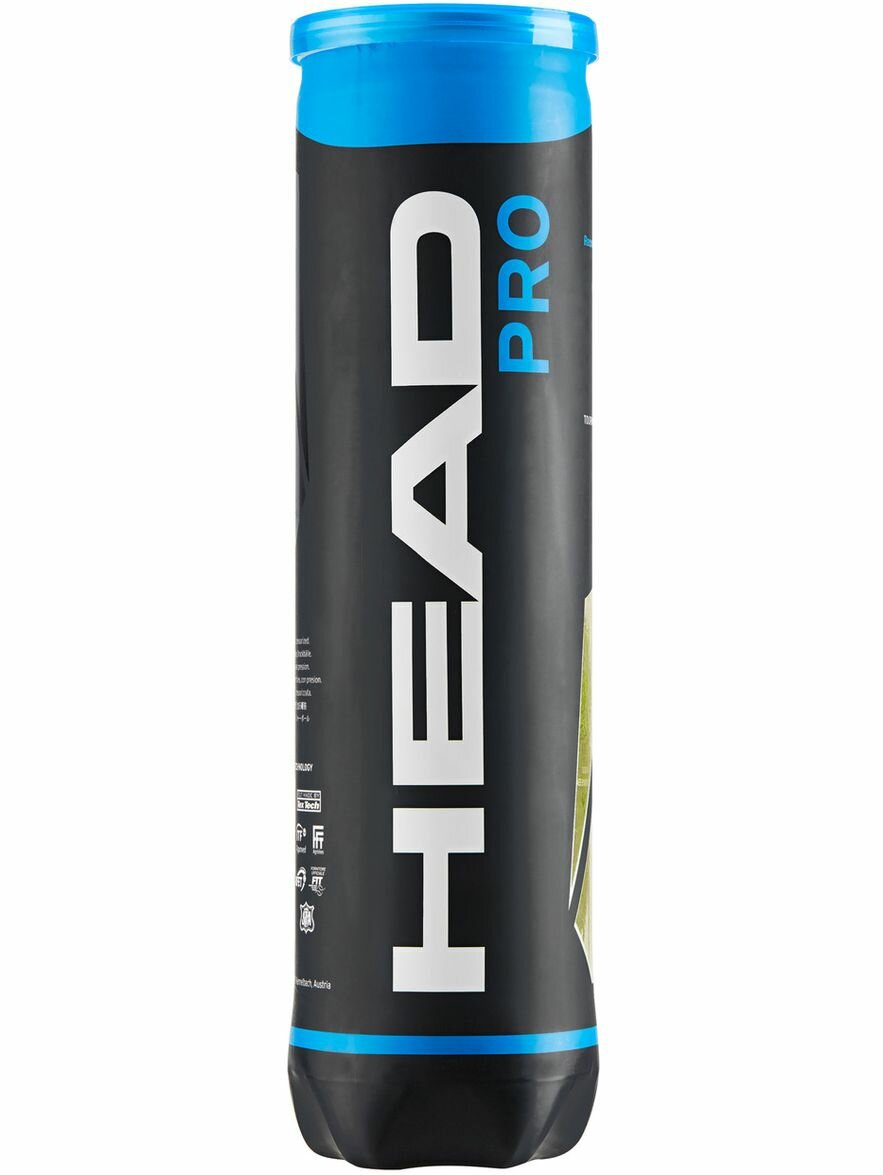 Мячи теннисные Head 4B Pro Унисекс 571604 NS жёлтый Большой теннис 100% Полиэстер