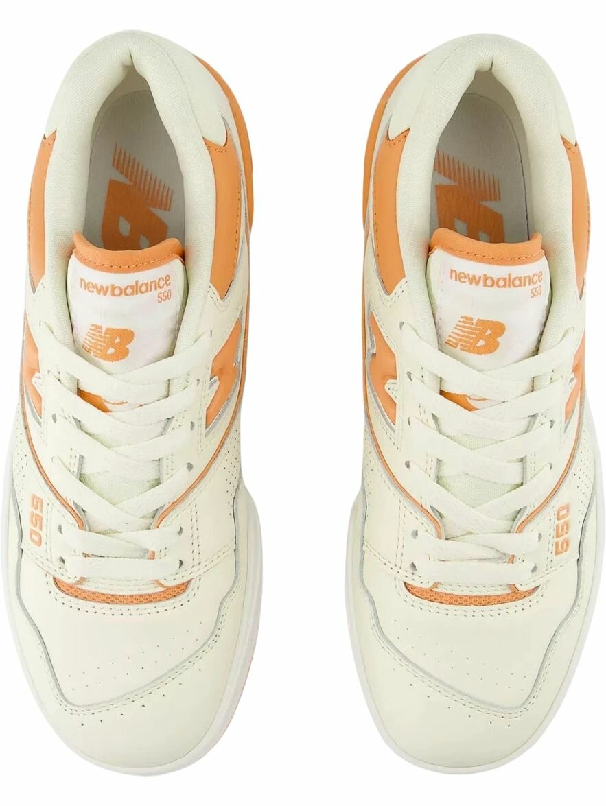 Кроссовки New Balance BB550, полнота F, размер 7,5 US, бежевый/оранжевый — фото 1