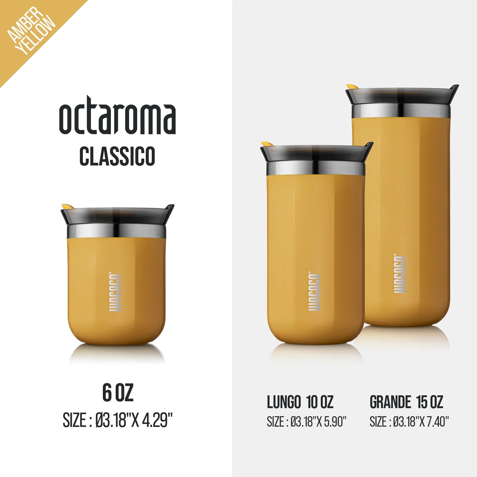 Octaroma Classico, 15oz, Amber Yellow