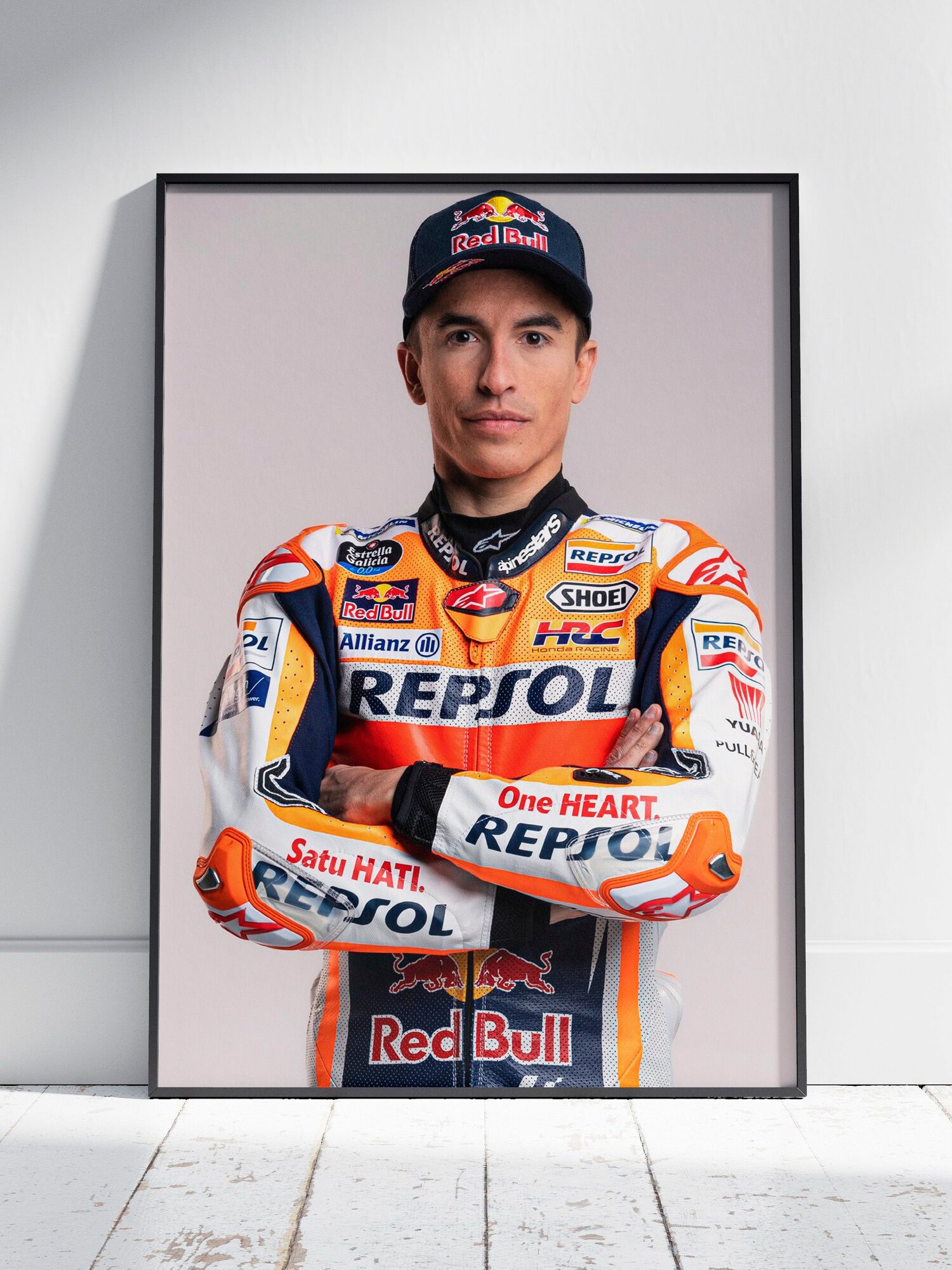 Плакат на стену для интерьера Звёзды Автоспорта - Stars of Motorsport (Марк Маркес - Marc Marquez 5) - Постер по гонщику формата A3 (30x42 см)