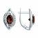 Серьги DIAMD'OR, серебро, 925 проба, родирование, фианит, гранат, длина 1.7 см, ...