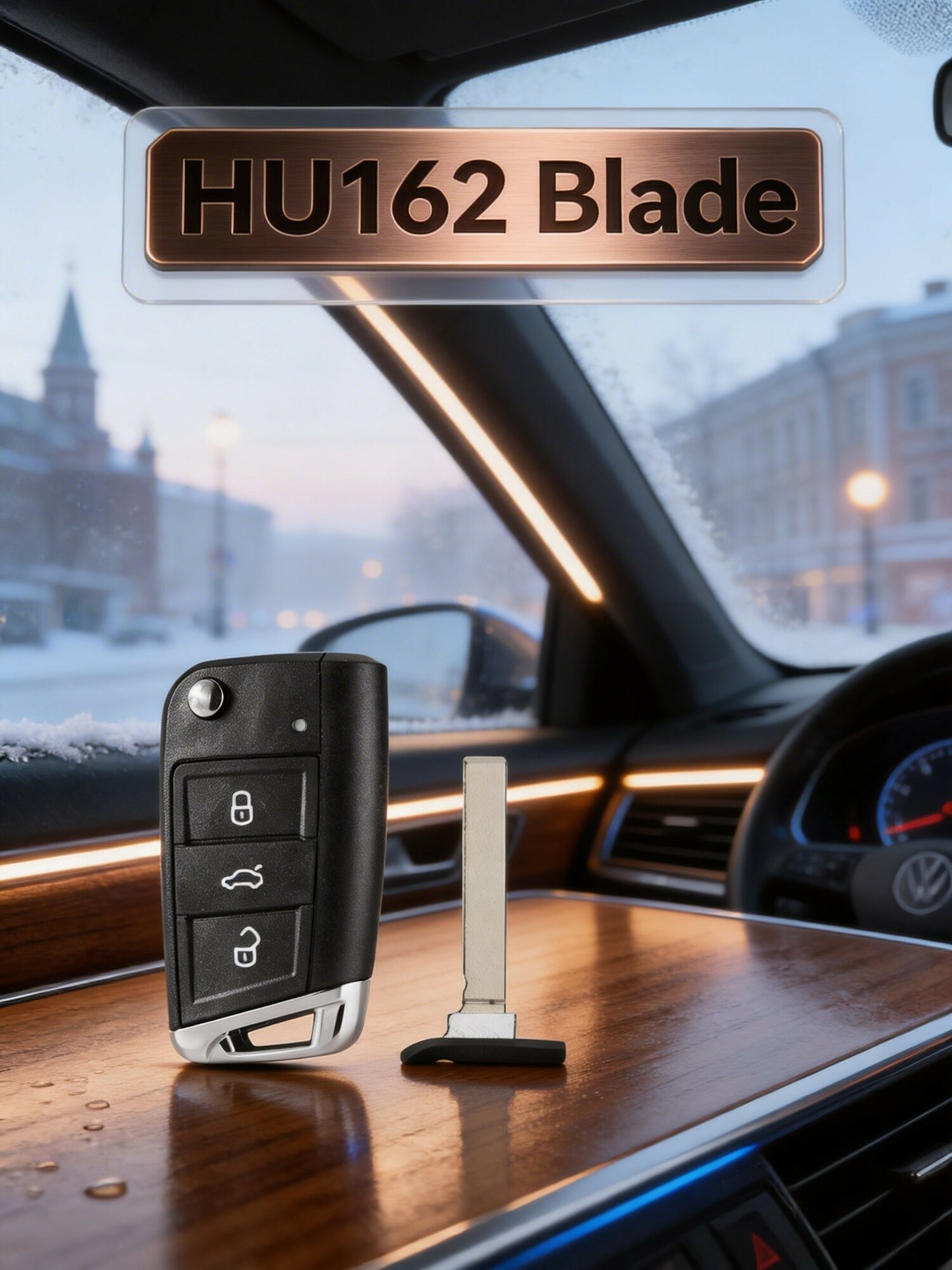 3 кнопки корпус ключа для VW Golf 7, Touran, Polo, Tiguan, пустое лезвие HU162T без электроники