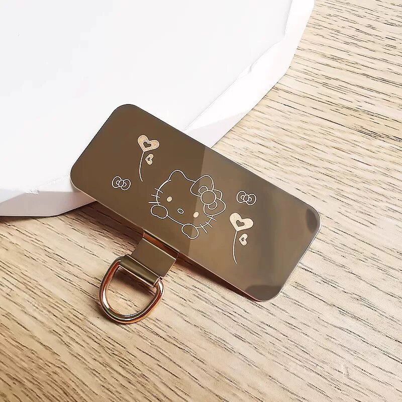 Обновленный золотой сердце кот металлический клип для телефона, прочный аксессуар