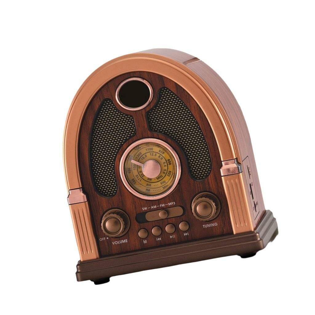 Ретро-радио с Bluetooth, Коричневый