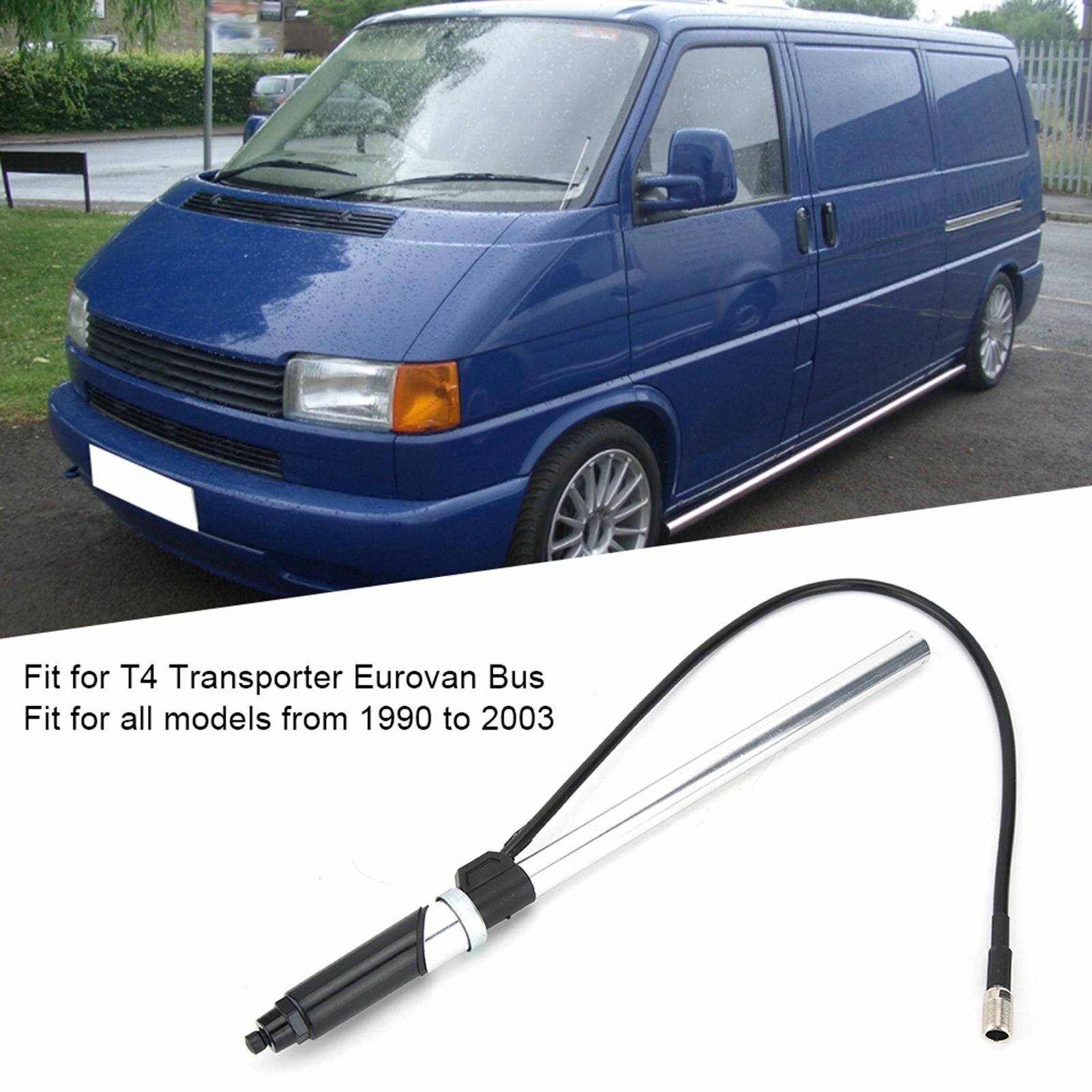 Антенна Volkswagen T4 Transporter Eurovan 1990-2003 — AM/FM антенна, алюминий+ABS, для овального отверстия 19,5×15,5