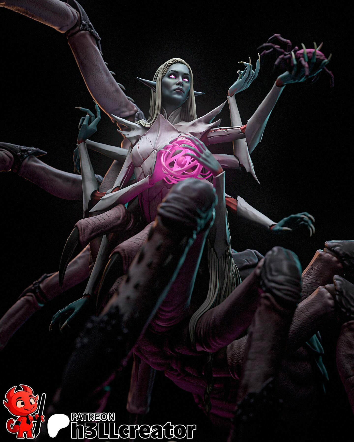 Сборная модель Lolth (Dungeons & Dragons), 163мм, 1/16 для покраски