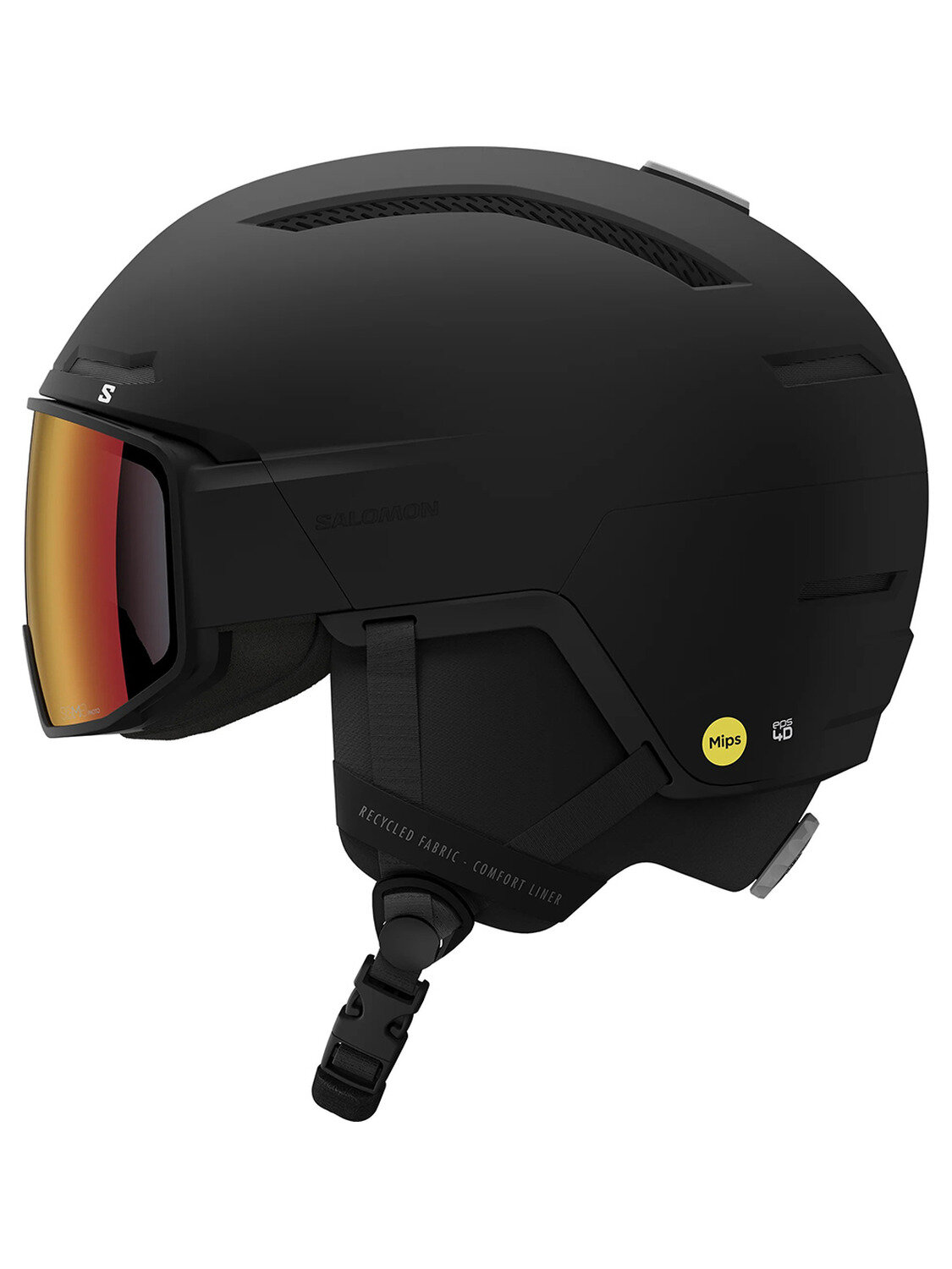 Горнолыжный шлем с визором Salomon Driver Pro Sigma Photo MIPS Black Cat. 1-3 25/26 Черный, для мужчин , Черный
