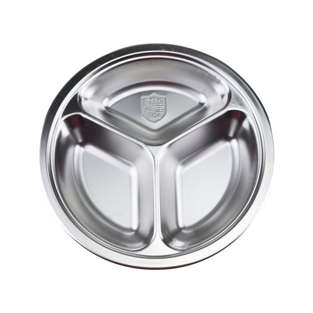 2 шт. серебряная сырная тарелка с льдом, круглая разделенная тарелка из нержавеющей стали для ужина