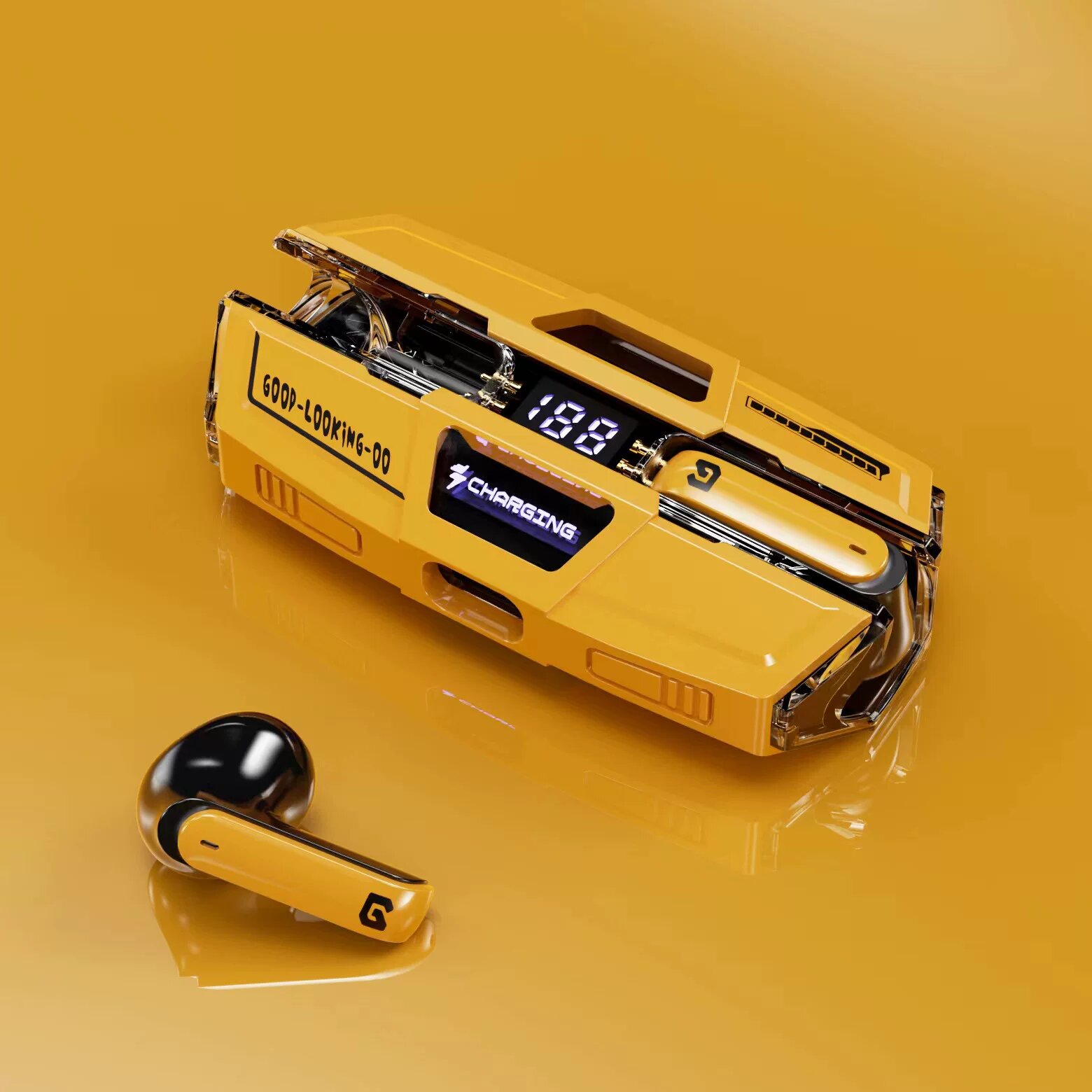 Беспроводные наушники Bluetooth для игр низкая задержка TWS модель G49 желтый цвет идеально для мобильных игр и музыки